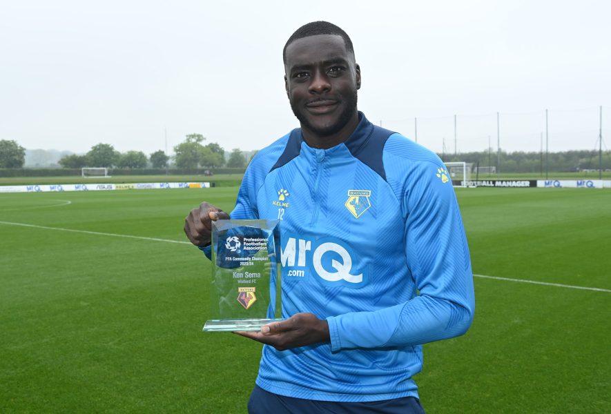 Ken Sema named Watford FC’s PFA Community Champion 2023/24 - Watford FC ...